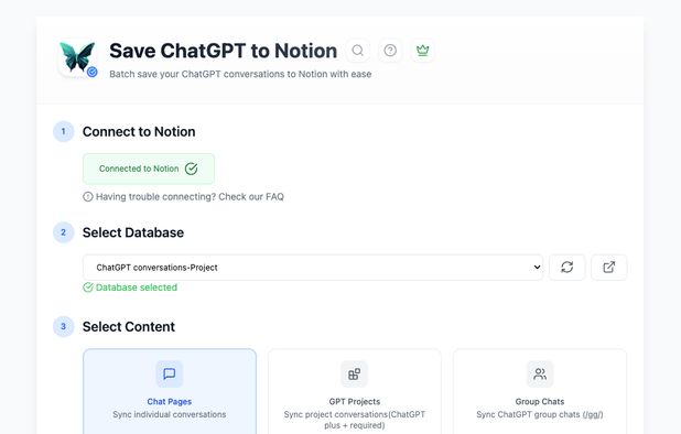 Save ChatGPT to Notion: One-click Chrome extension to export and sync ...