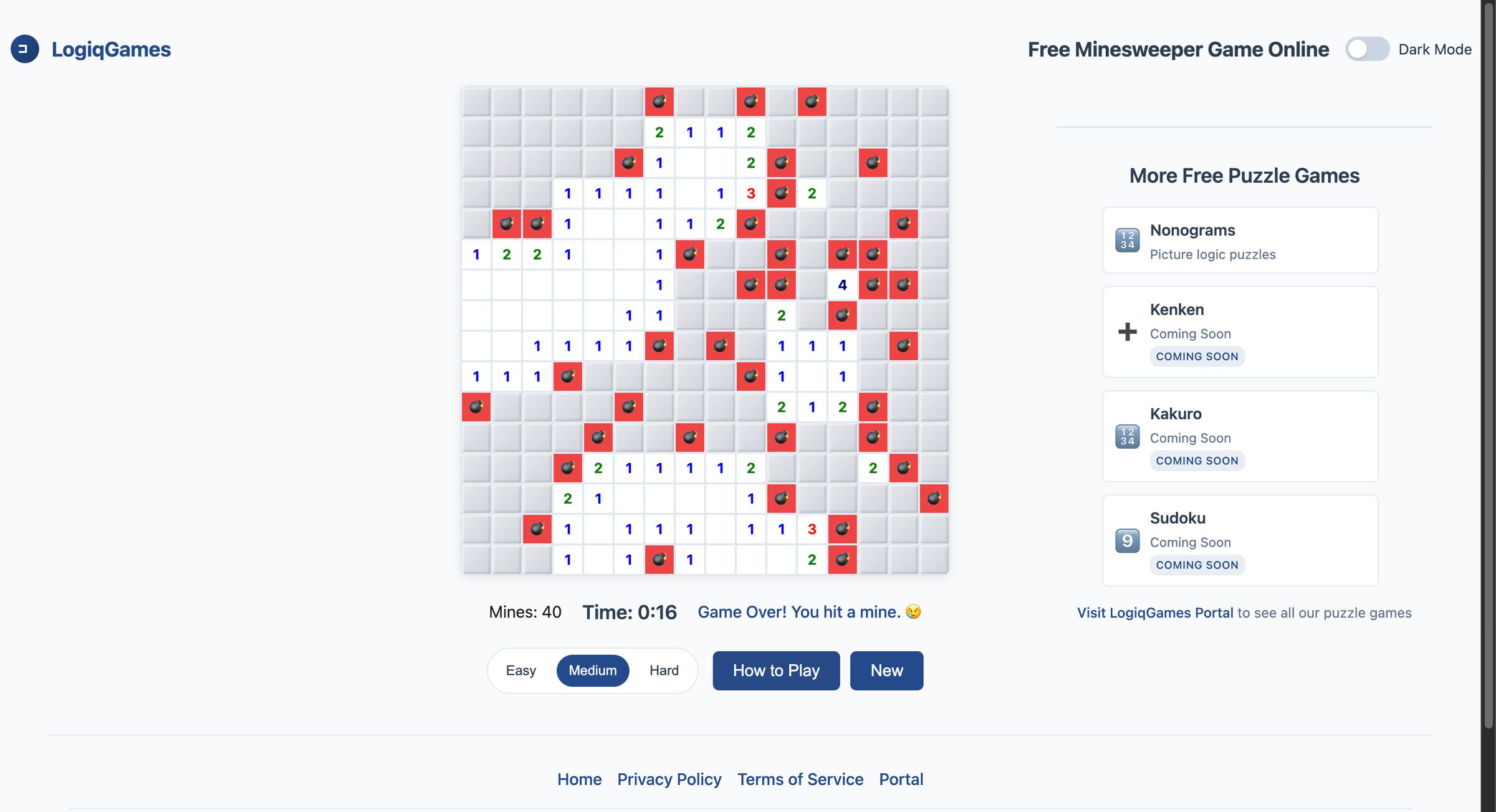 Minesweeper: Classic Minesweeper rebuilt for the browser by LogiqGames ...