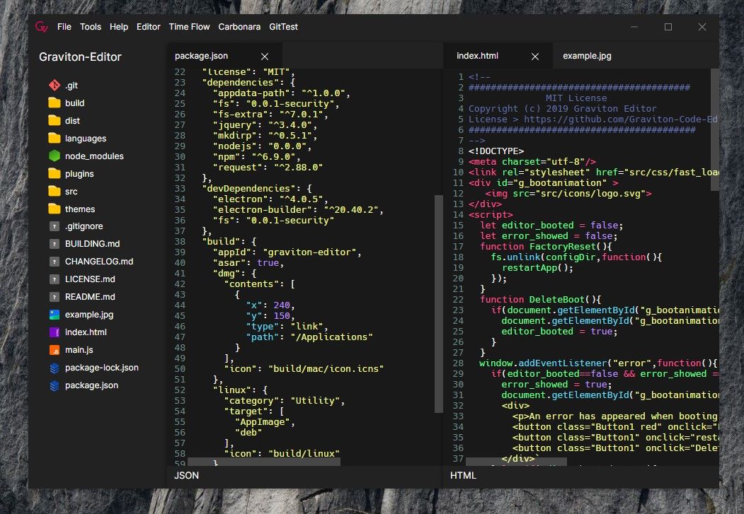 Graviton Editor: Minimalist and highly configurable, cross-platform ...