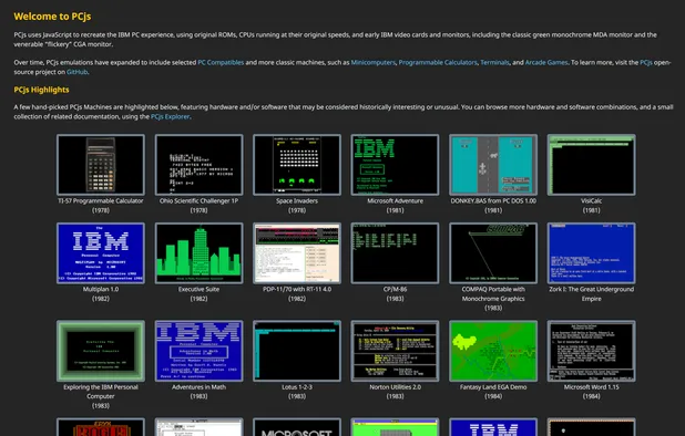 PCjs Machines: Home of the original IBM PC emulator for browsers ...
