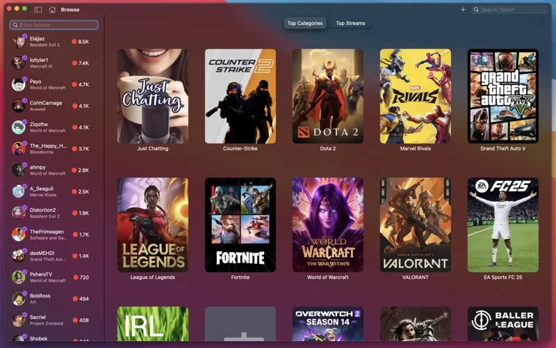 Kulve: Introducing Kulve, your new macOS Twitch client. | AlternativeTo