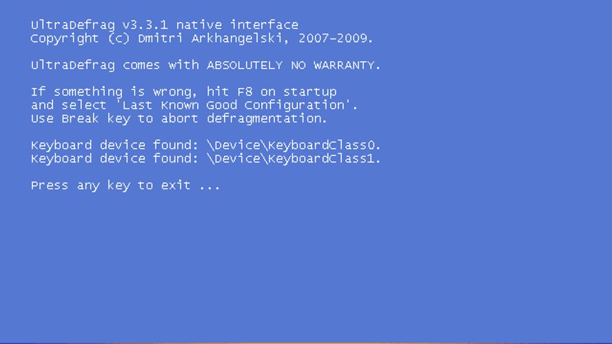 UltraDefrag: Disk defragmenter for Windows. It can quickly defragment ...