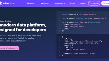 Directus: Real-time API and App dashboard for managing SQL database content | AlternativeTo