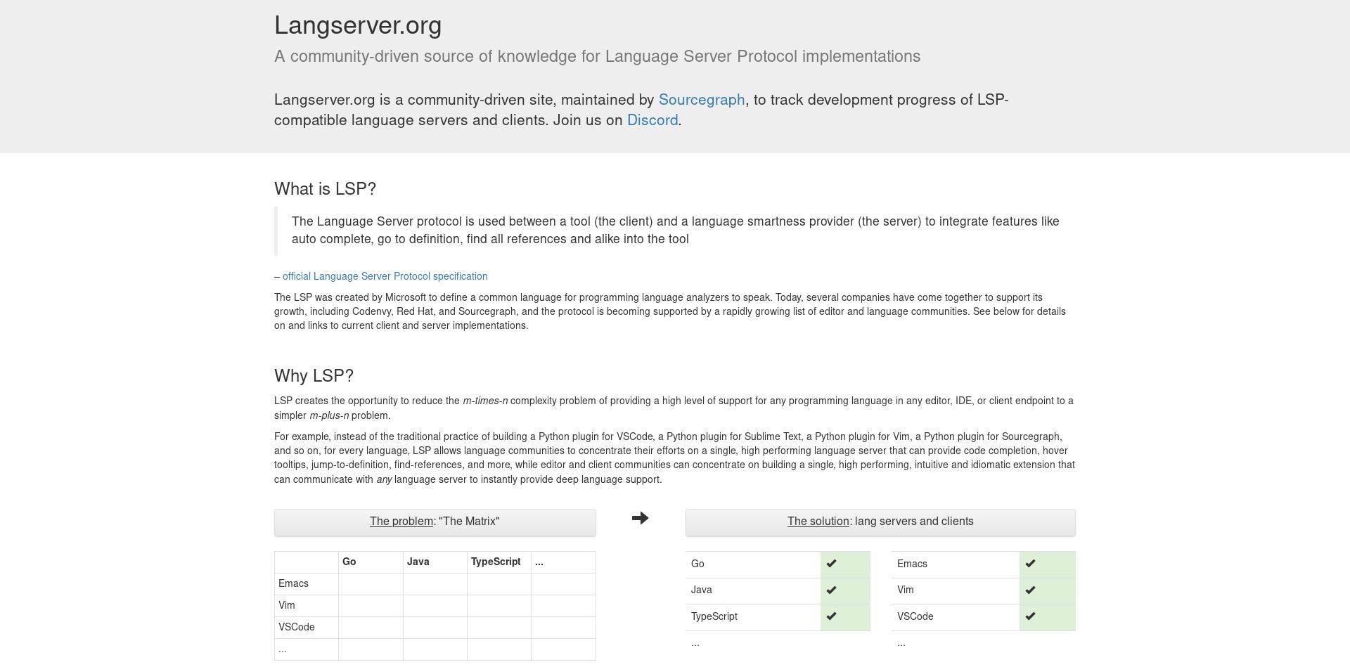 Langserver.org: A community-driven source of knowledge for Language Server Protocol | AlternativeTo