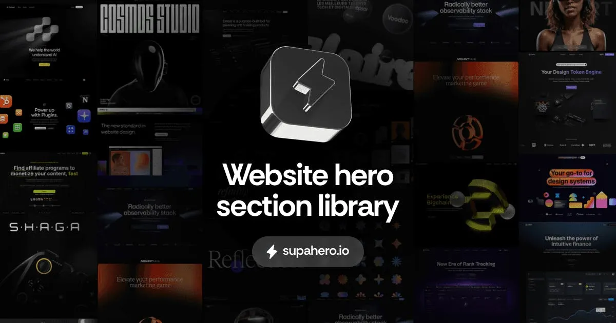 Supahero: Curated collection of beautiful website hero sections ...