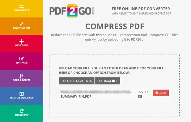 PDF2GO: Edit PDF files online and convert, compress, merge, split ...