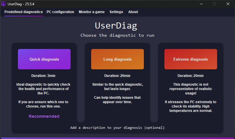 UserDiag: PC diagnostic tool that allows you to explore detailed information about your ...