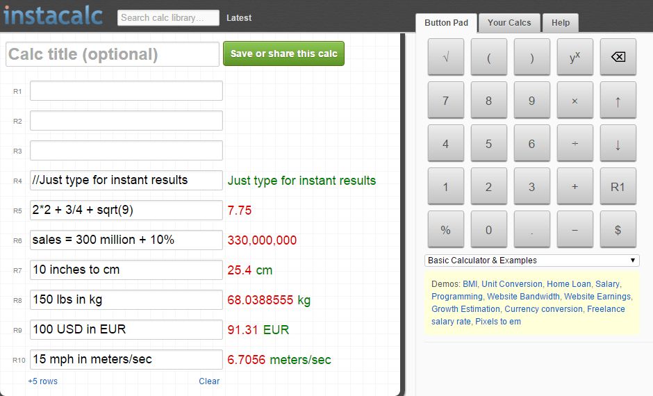 InstaCalc Alternatives: Top 10 Calculators and similar websites ...