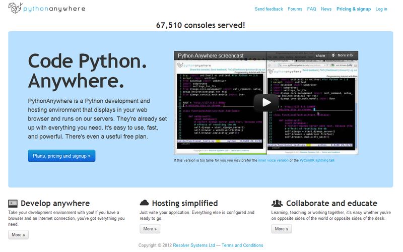 PythonAnywhere: Reviews, Features, Pricing & Download | AlternativeTo