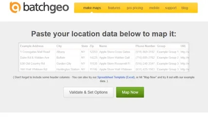BatchGEO: Make maps from a list of multiple addresses | AlternativeTo