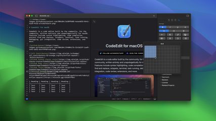 CodeEdit: App for macOS – Elevate your code editing experience. Open source, free forever ...