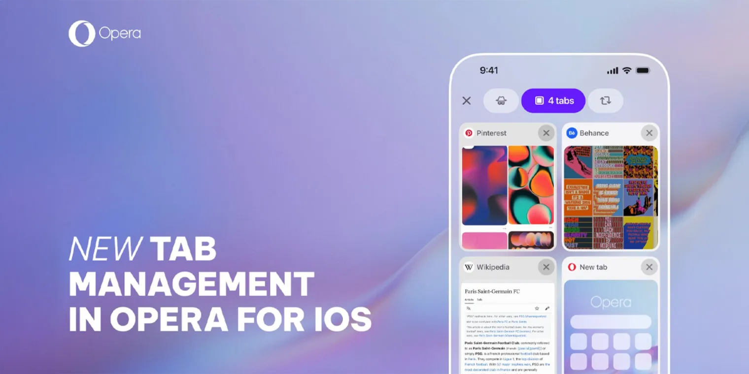 Opera One for iOS adds tab management, group tabs, and quick Aria AI ...