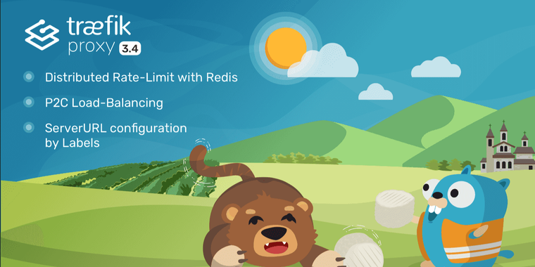 Traefik Proxy 3.4 adds rate-limiting with Redis, P2C load-balancing and custom server URLs ...