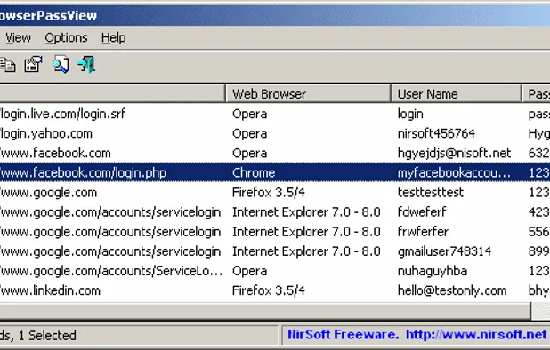 WebBrowserPassView: Password recovery tool | AlternativeTo