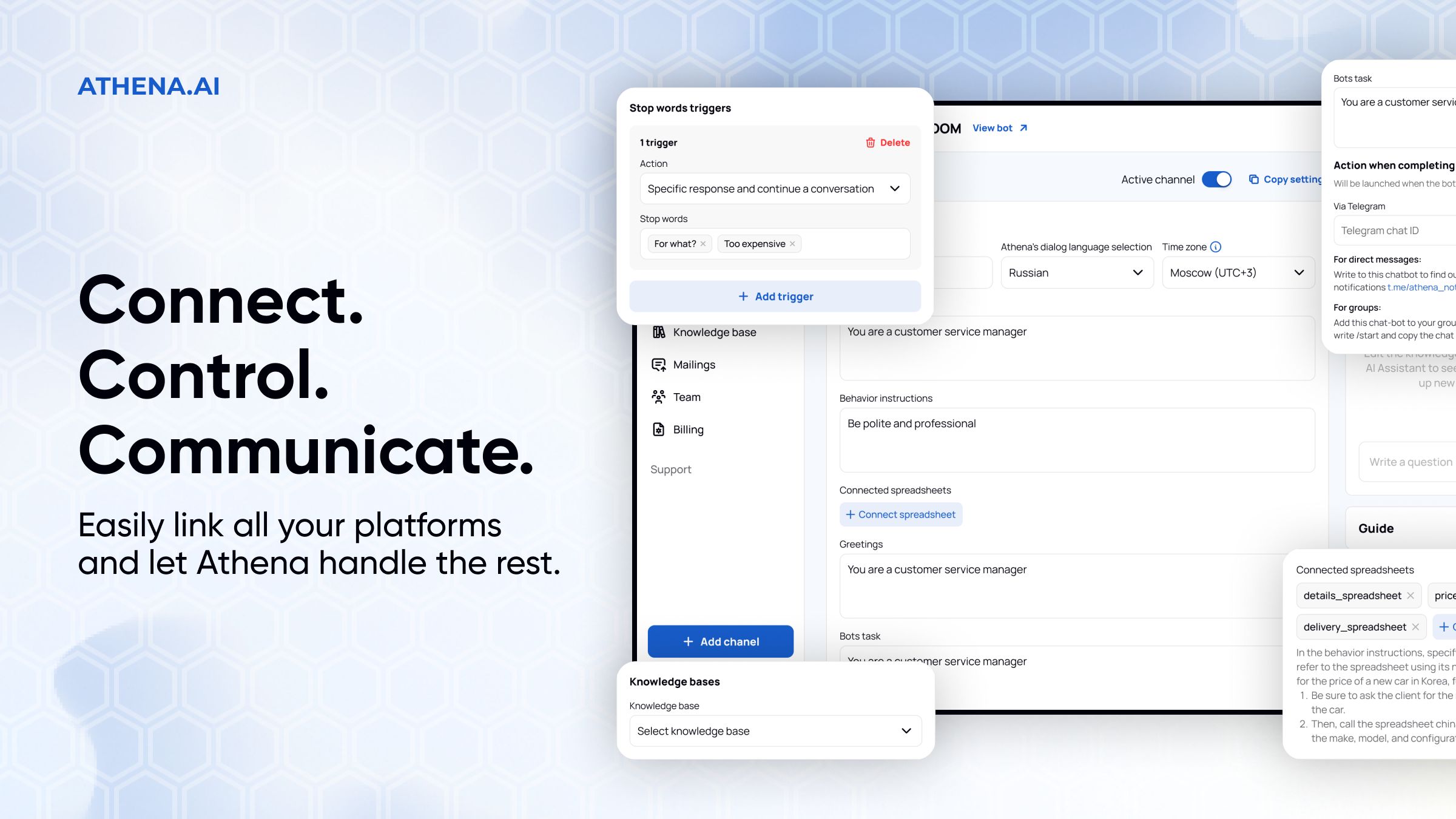Athena AI: AI-powered omnichannel messaging platform that unifies WhatsApp, Instagram ...