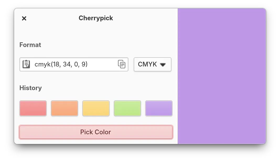 Cherrypick: A simple color picker for elementary OS | AlternativeTo
