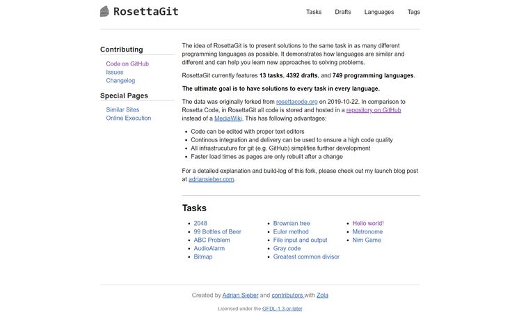 Rosetta Code Alternatives and Similar Sites & Apps | AlternativeTo
