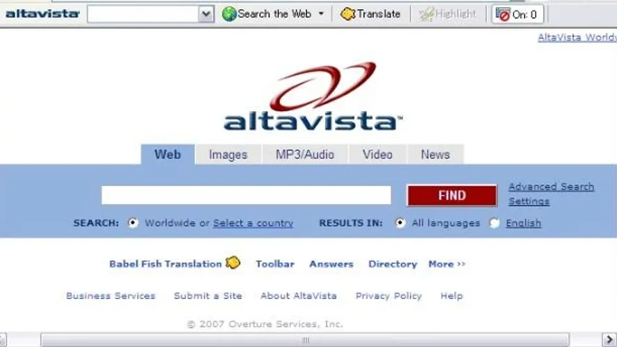 AltaVista: Was an early web search engine | AlternativeTo