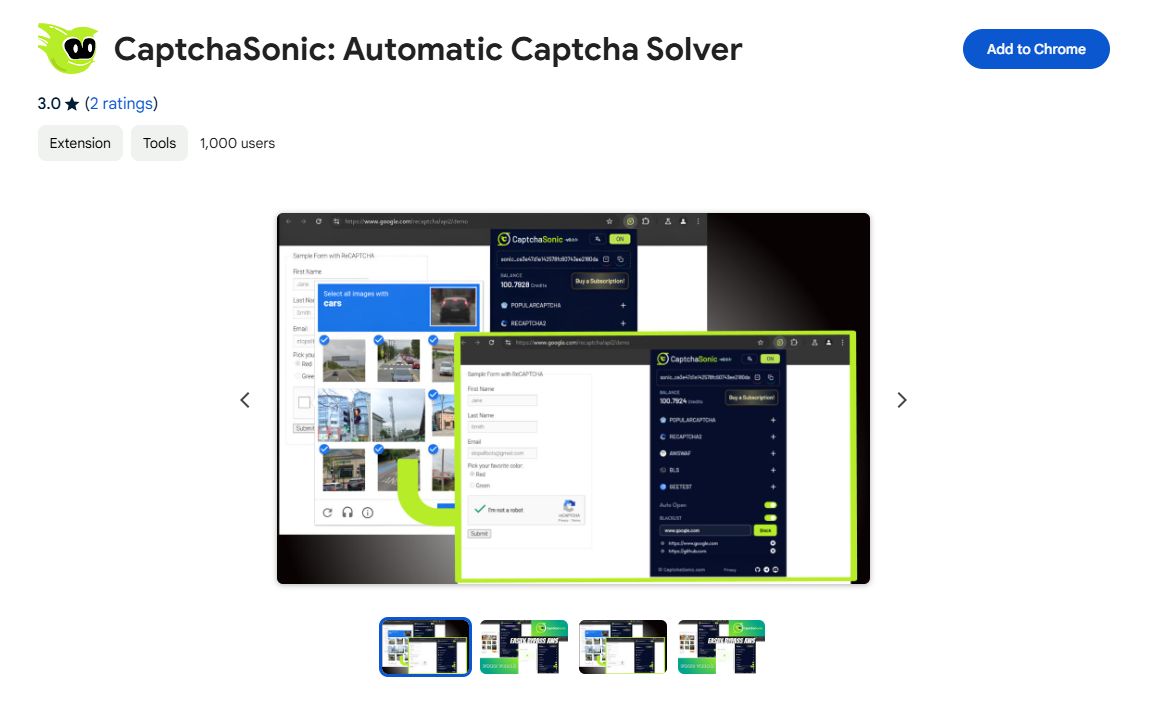 CaptchaSonic: AI-based captcha solver extension designed specifically ...