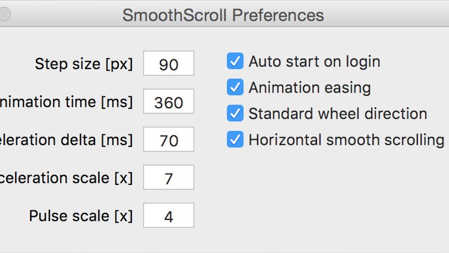 SmoothScroll: Gives smooth scrolling and Shift+Wheel horizontal ...