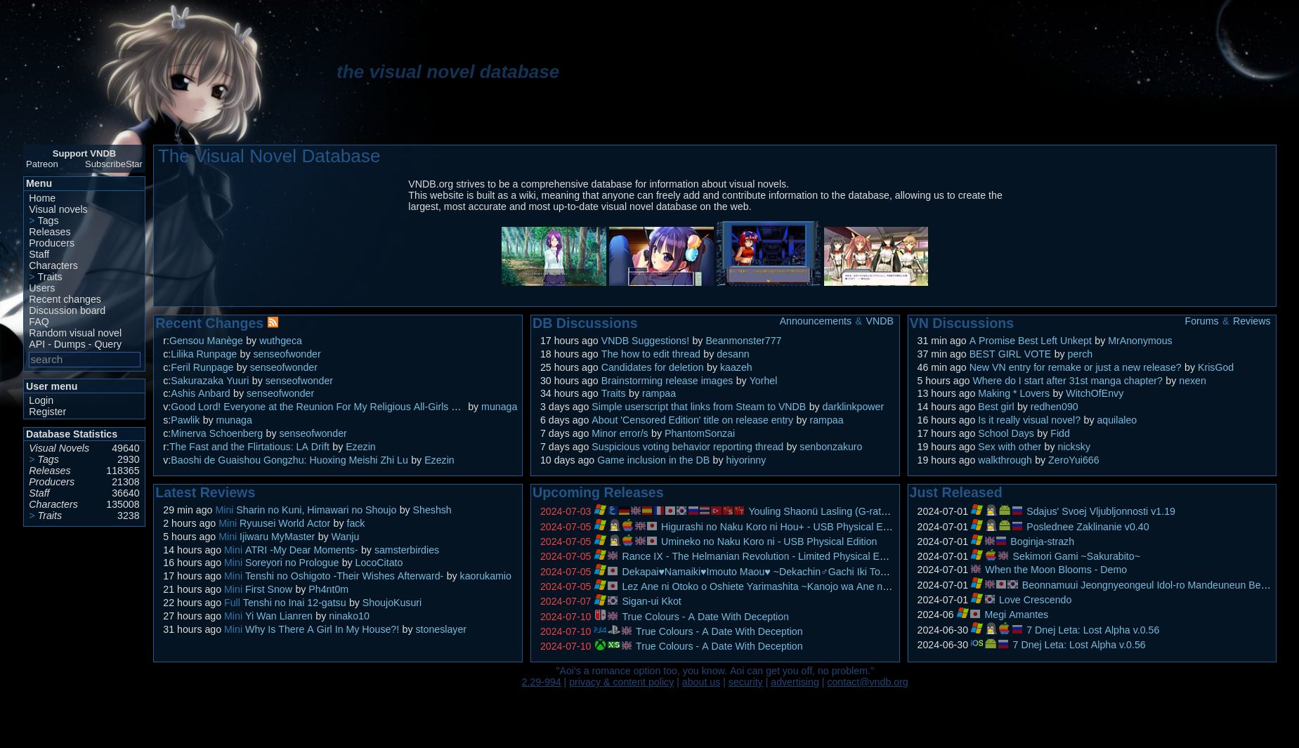 The Visual Novel Database: VNDB.org strives to be a comprehensive ...
