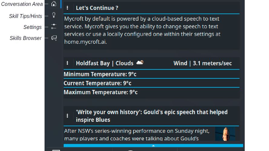 Mycroft: Open source voice assistant, that can be installed on Linux, Raspberry Pi, or ...