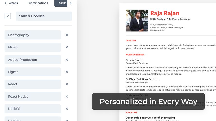Reactive Resume: Minimalistic and straightforward resume builder that ...