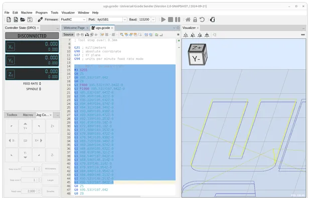 Universal Gcode Sender: A full featured gcode platform used for ...