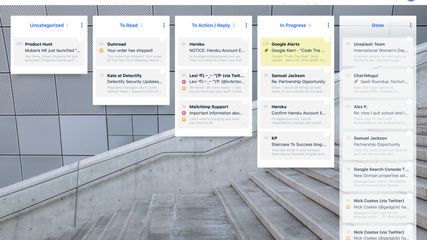 KanbanMail: An efficient and well-designed email client which shows ...