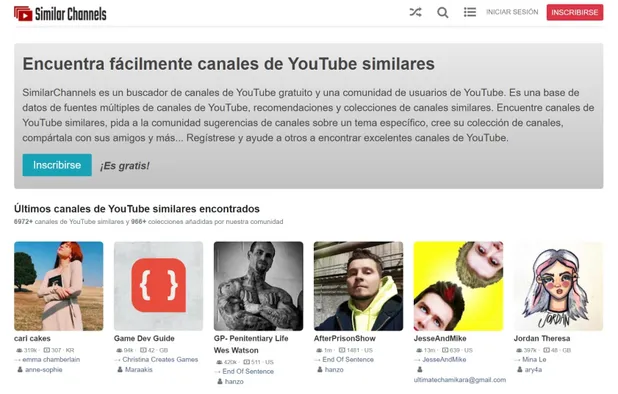 Similar Channels: SimilarChannels is a crowd-sourced database of ...