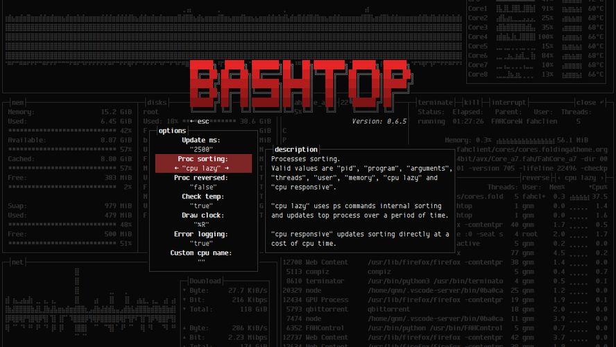 Bashtop: Linux/OSX/FreeBSD resource monitor | AlternativeTo