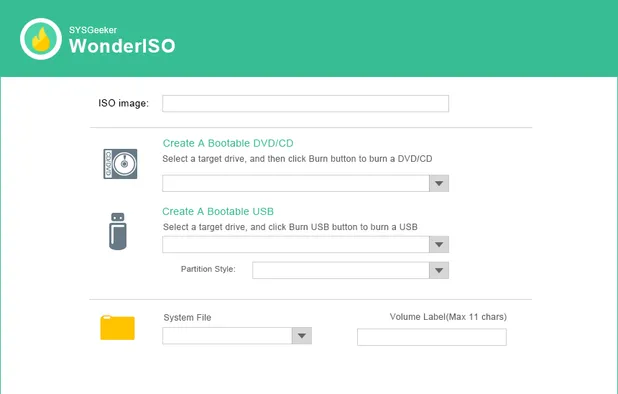 SYSGeeker WonderISO: It's an all-in-one ISO Burner tool that lets you ...