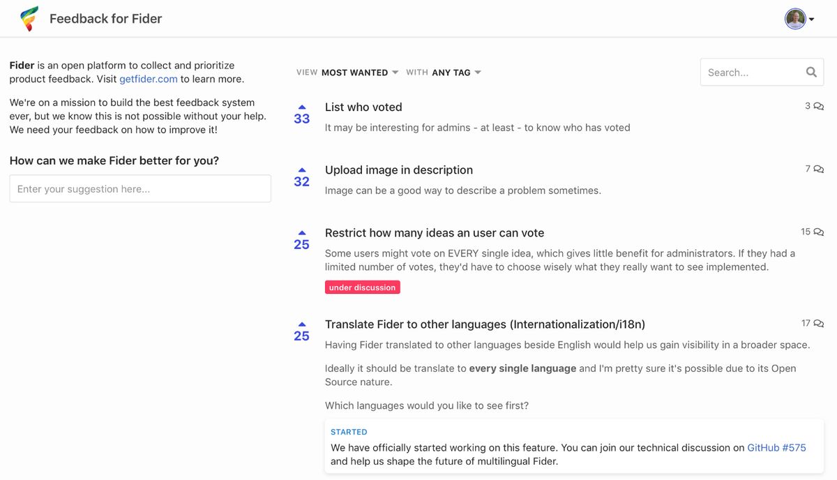Fider: App Reviews, Features, Pricing & Download | AlternativeTo
