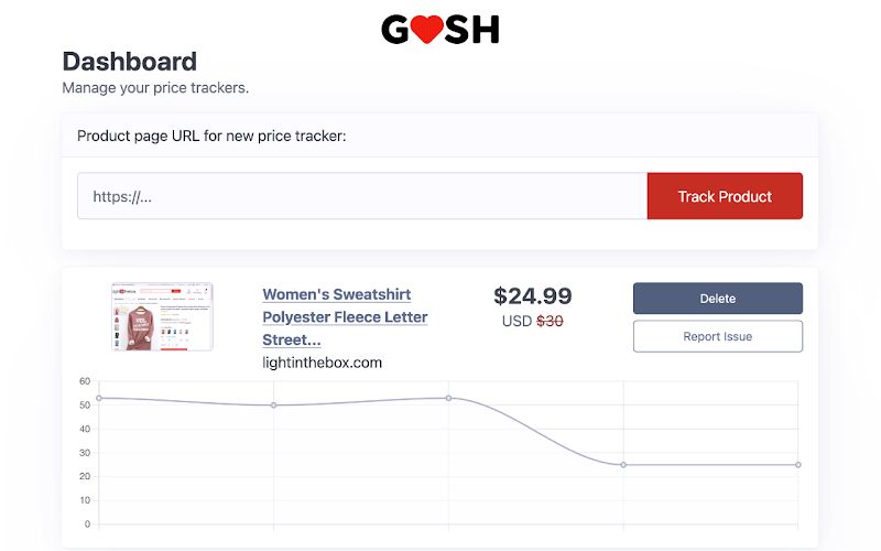 GOSH: Free AI Price Tracker - Track any price of any product at any store using AI | AlternativeTo