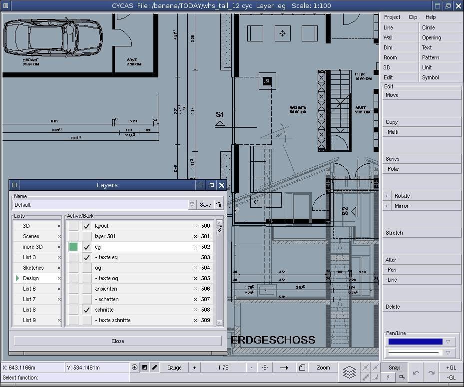 Cycas: CYCAS architectural CAD software for Linux and | AlternativeTo