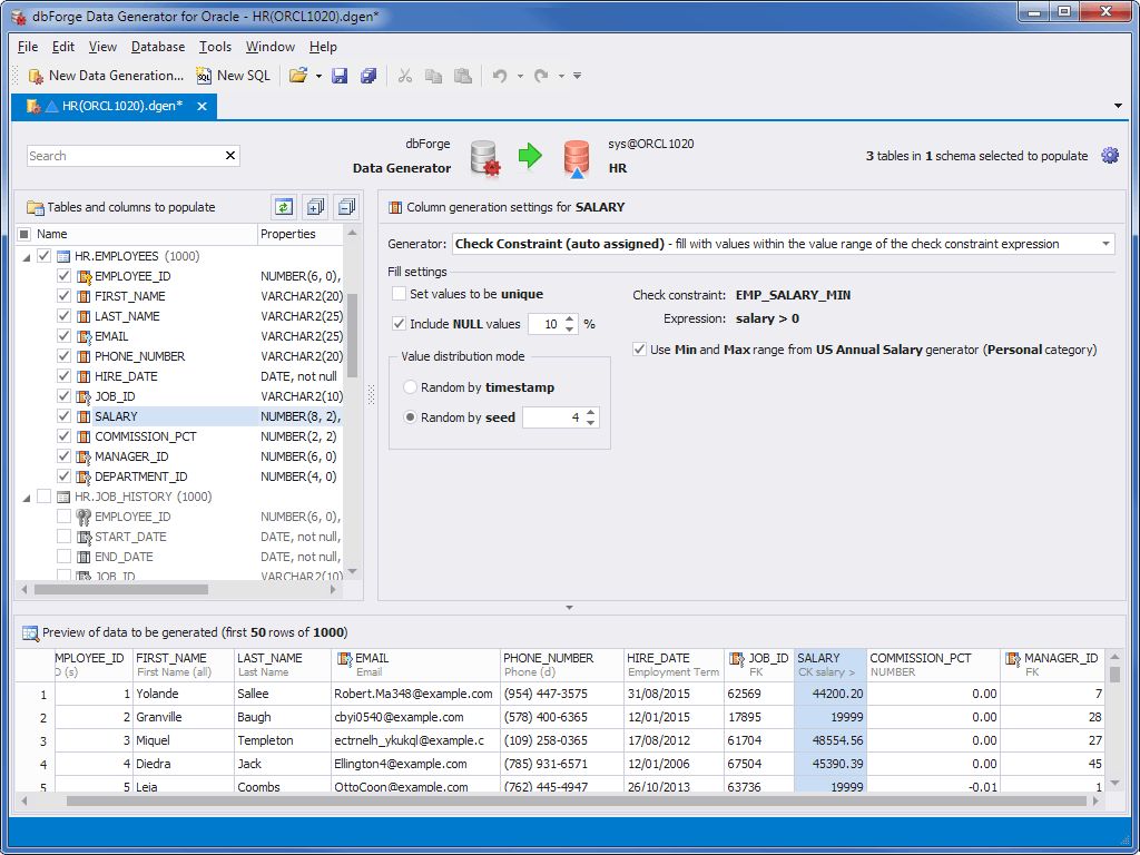 dbForge Data Generator for Oracle Alternatives and Similar Software ...