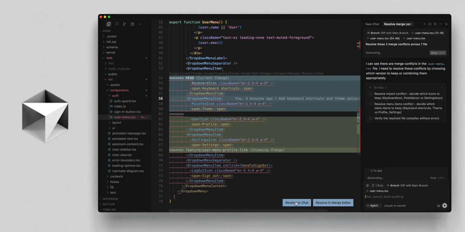 Cursor 1.2 adds agent-generated to-dos, queued tasks, and merge conflict help | AlternativeTo