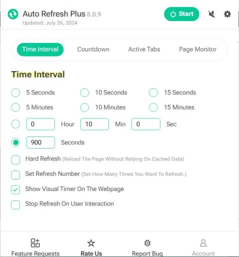 Auto Refresh Plus | Page Monitor: Refresh page automatically, plus page ...