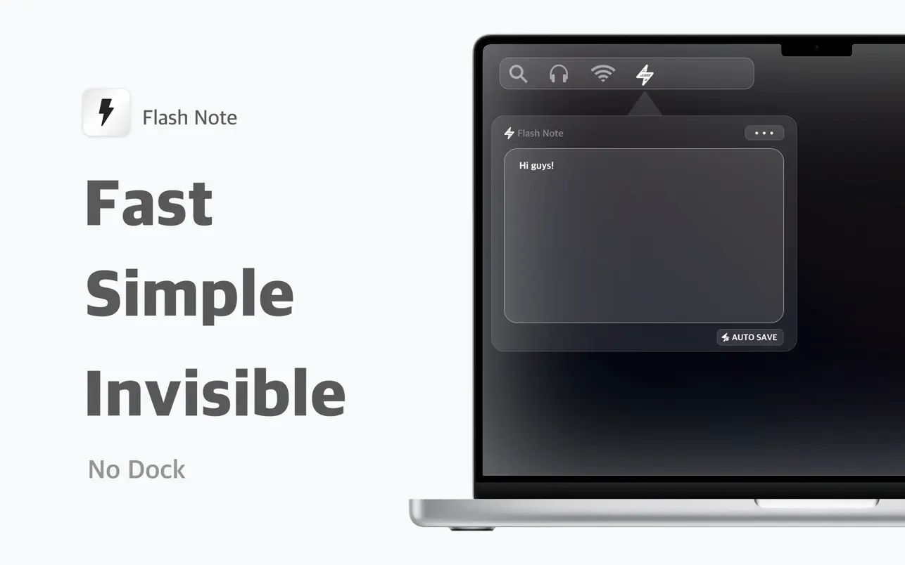 Flash Note: A menu bar app for instant notes. No Dock, no clutter—just ...