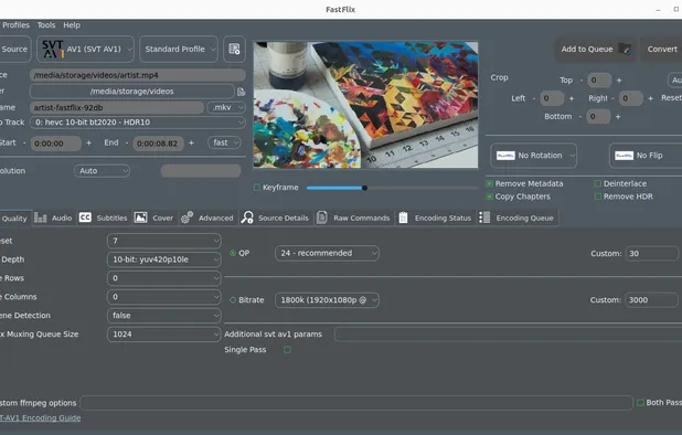 FastFlix: Free GUI for HEVC and AV1 encoding, GIF/WebP/AVIF creation, and more! | AlternativeTo