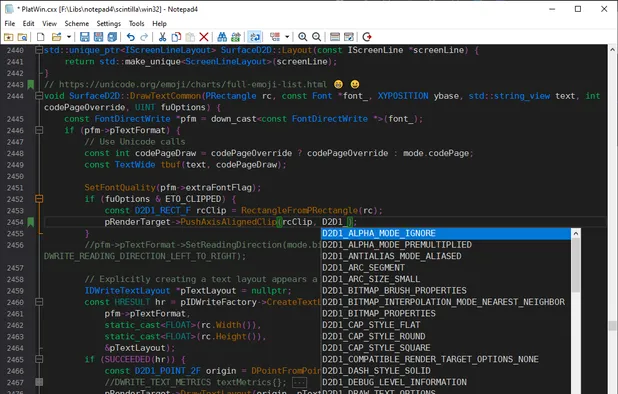 Notepad 4: A lightweight Scintilla based text editor with syntax ...