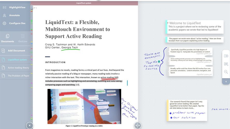 LiquidText: Offers a fast, natural way to review | AlternativeTo