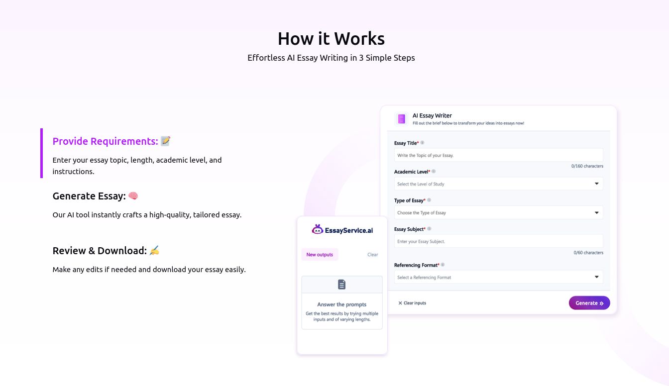 EssayService.ai: The best AI essay writer for all your academic needs | AlternativeTo