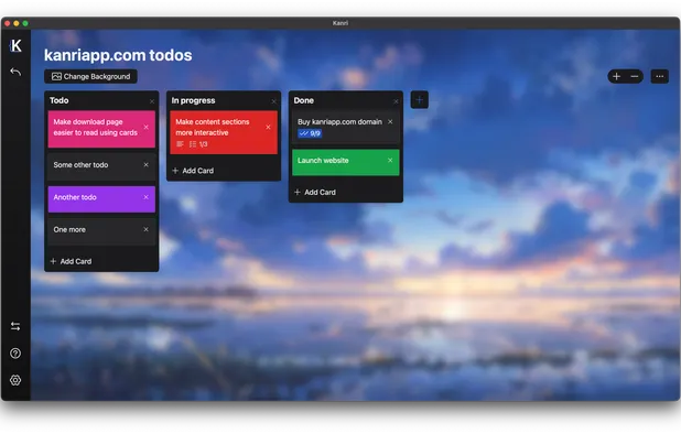 Kanri: Modern offline-first Kanban board app for Windows, MacOS and ...