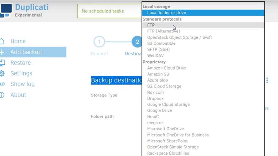 Duplicati: Backup client that securely stores encrypted, incremental, compressed backups ...
