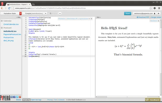 Papeeria: Write and compile LaTeX online | AlternativeTo