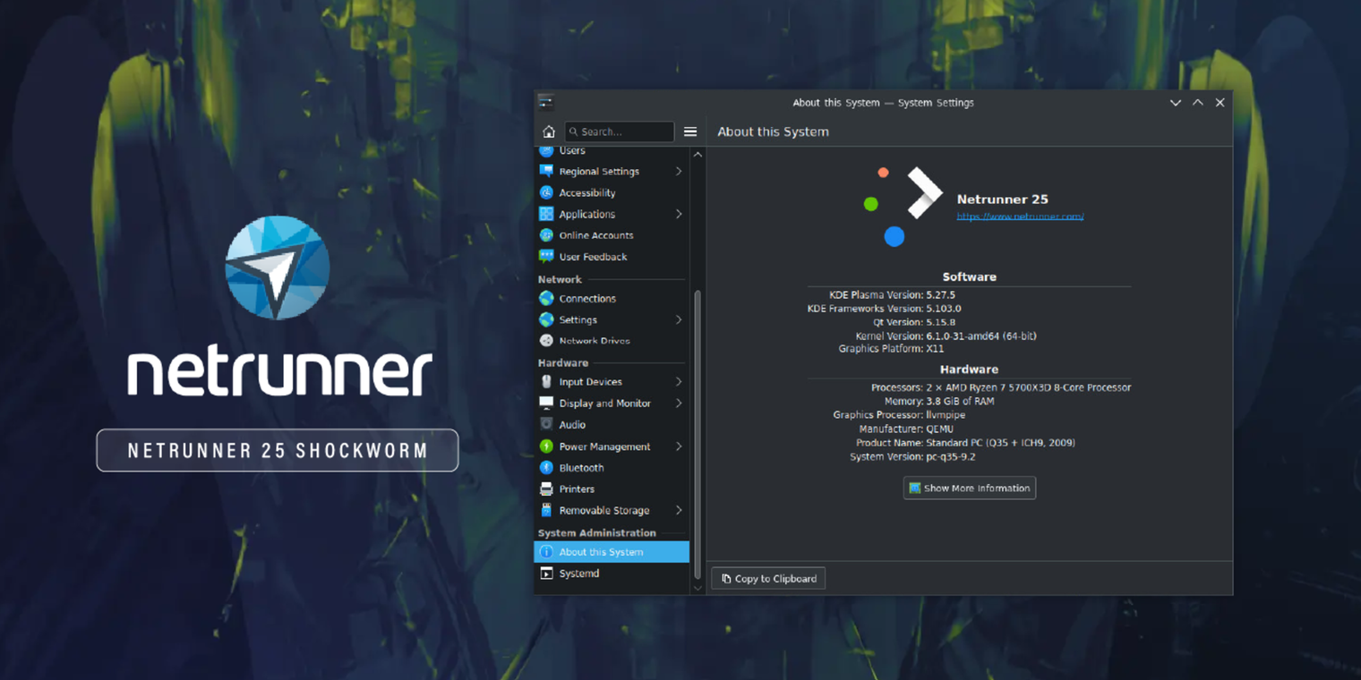 Netrunner 25 Shockworm revives with Debian 12 base & KDE 5.27.5 | AlternativeTo