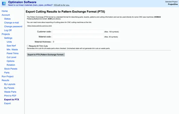 Optimalon Online Panel Cut Optimizer: Free 2D (Panel) Cutting ...