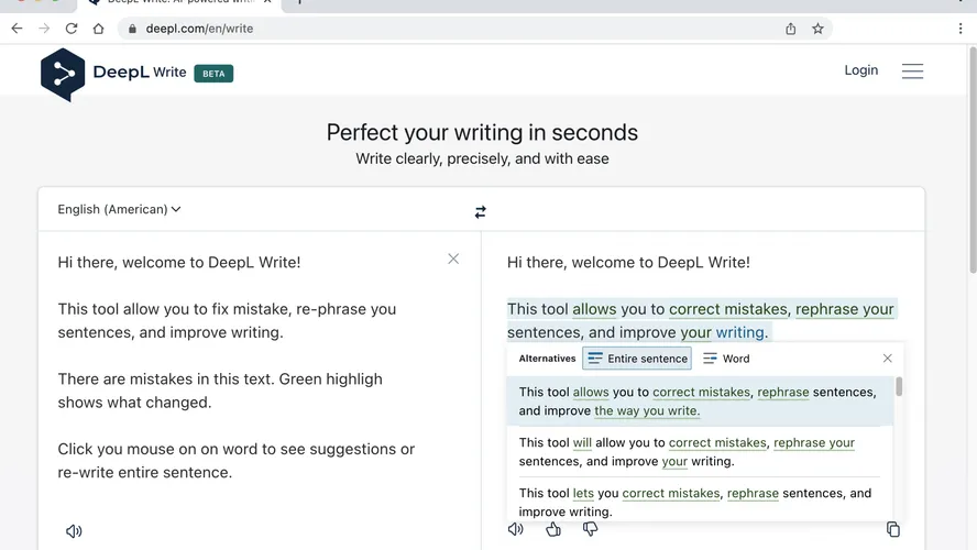 DeepL Write: AI writing tool that improves | AlternativeTo