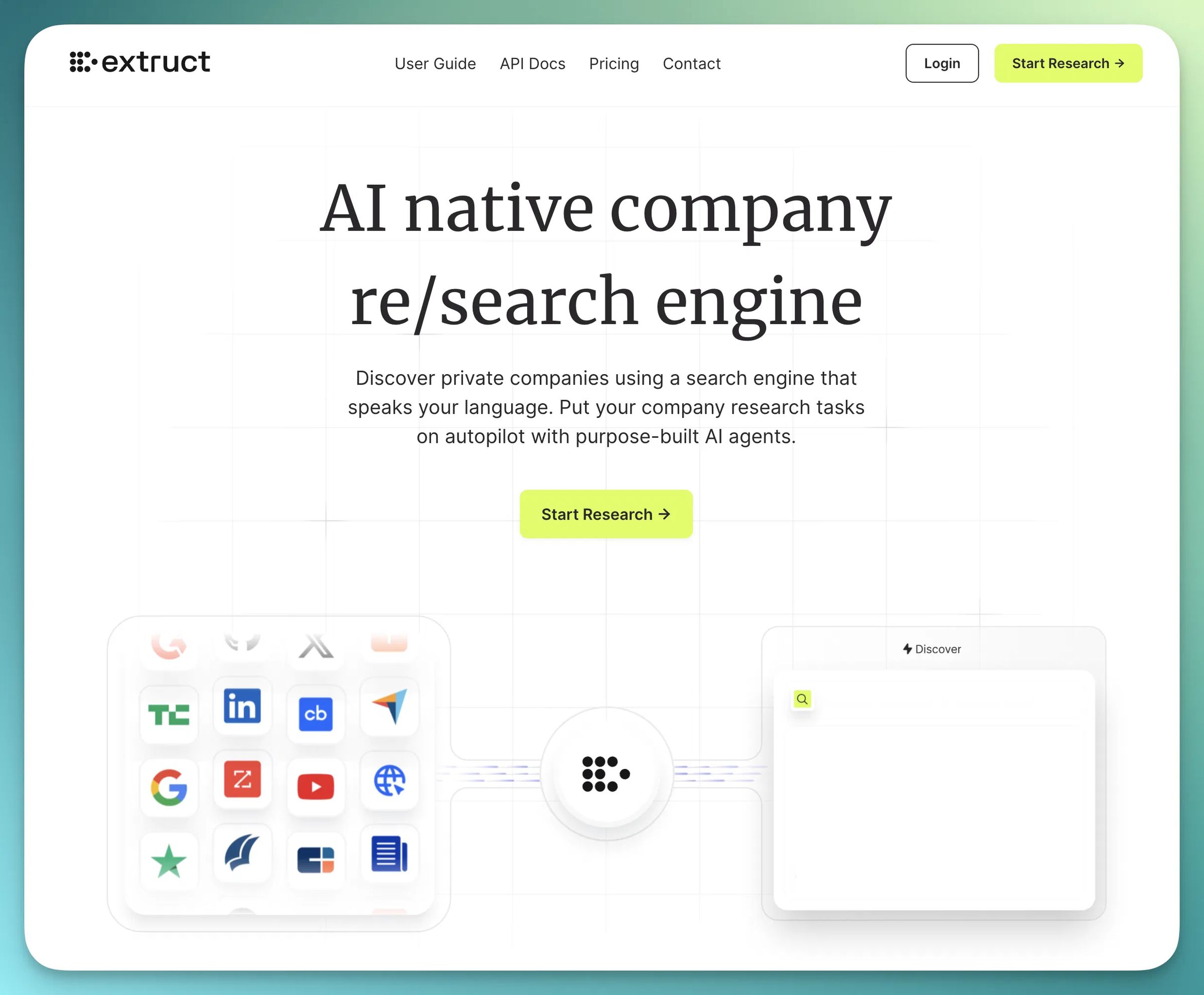 Extruct AI: AI native company re/search engine | AlternativeTo